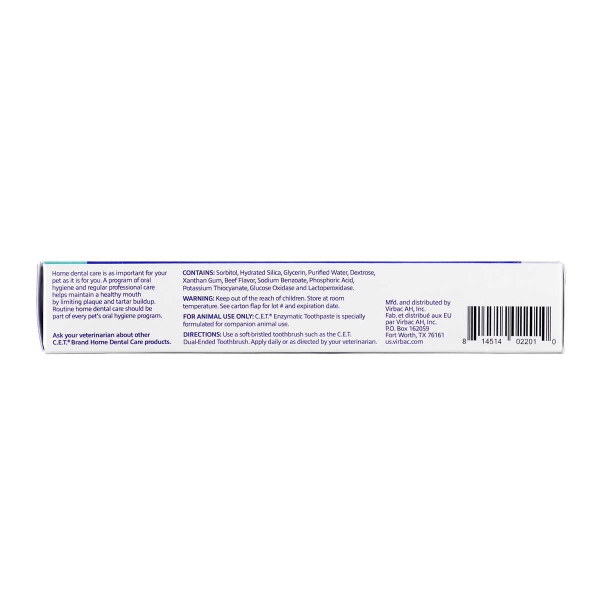 CET ENZYMATIC TOOTHPASTE BEEF (CET201) - 2.5oz / 70g (su 96) | 100% ...
