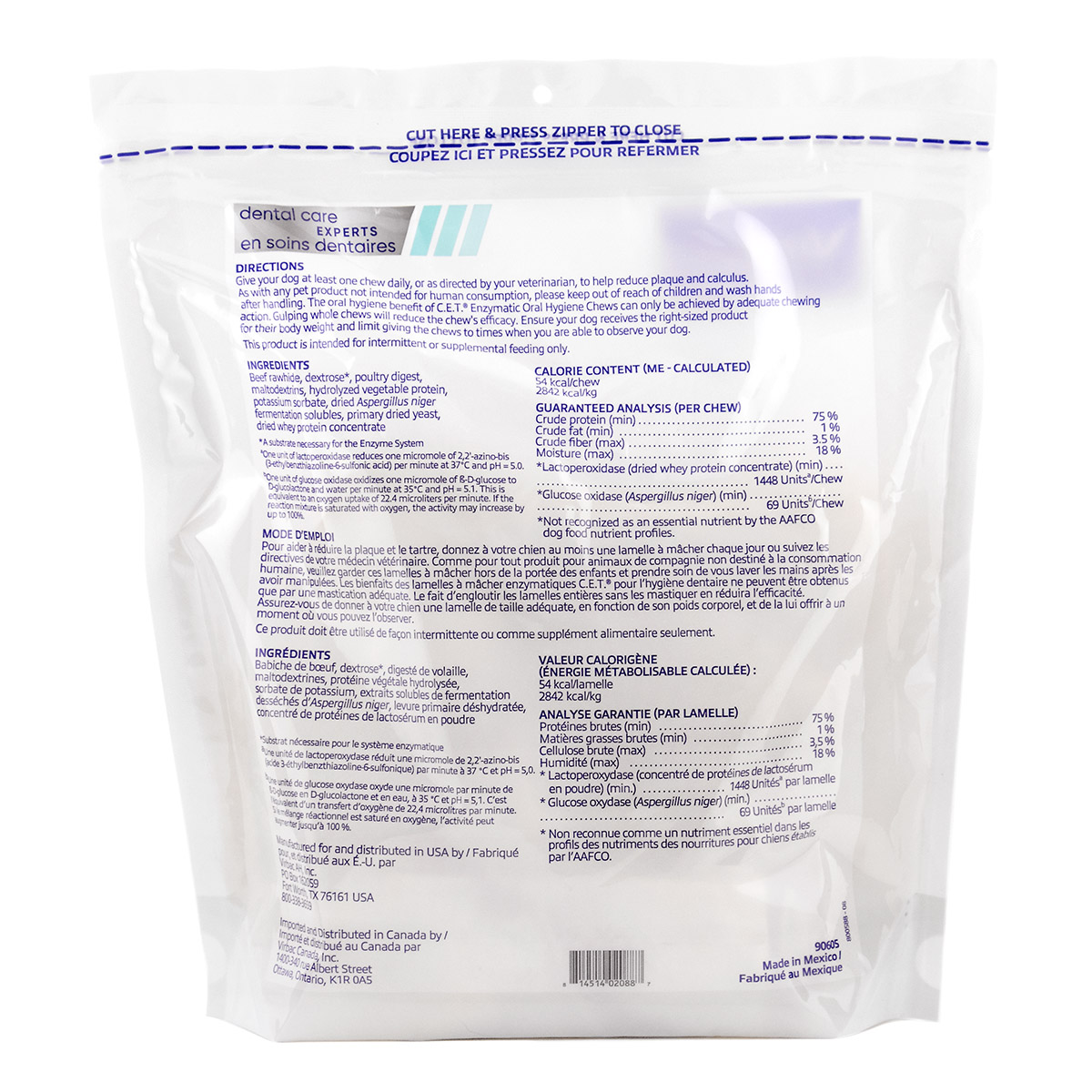 CET ENZYMATIC ORAL HYGIENE CHEWS MEDIUM - 363g | 100% Canadian ...